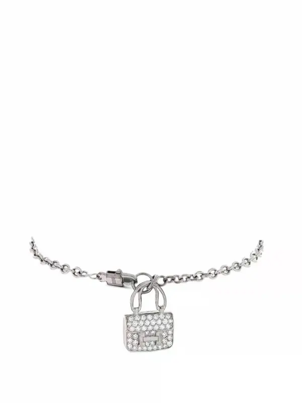 Hermès Amulettes Constance 18k White Gold With Diamonds Bracelet