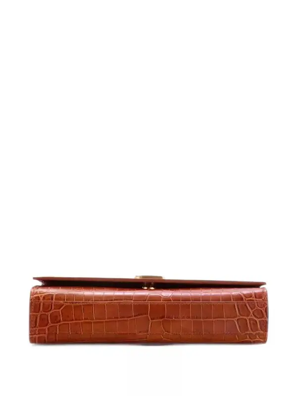Saint Laurent Classic Monogram Crocodile Embossed Leather Medium Crossbody Bag