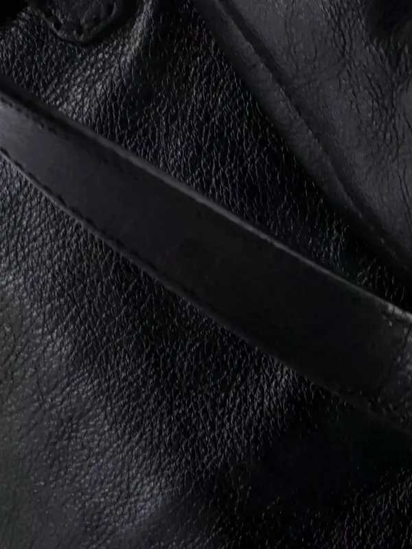 Gucci Tonal Gg Drawstring Leather Tote Bag