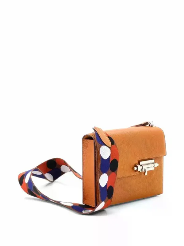 Hermès Verrou Bag Chevre Mysore And Canvas Mini Shoulder Bag