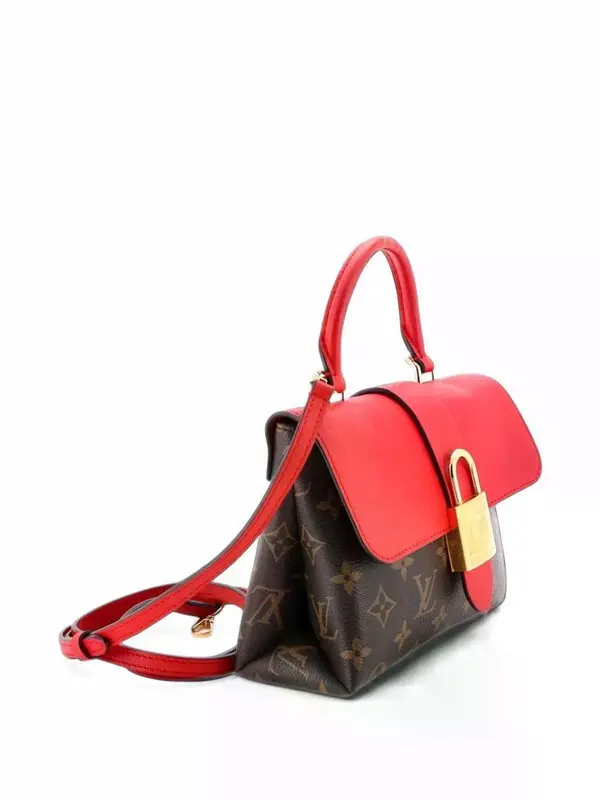 LOUIS VUITTON Locky Handbag Monogram Canvas With Leather Bb Satchel