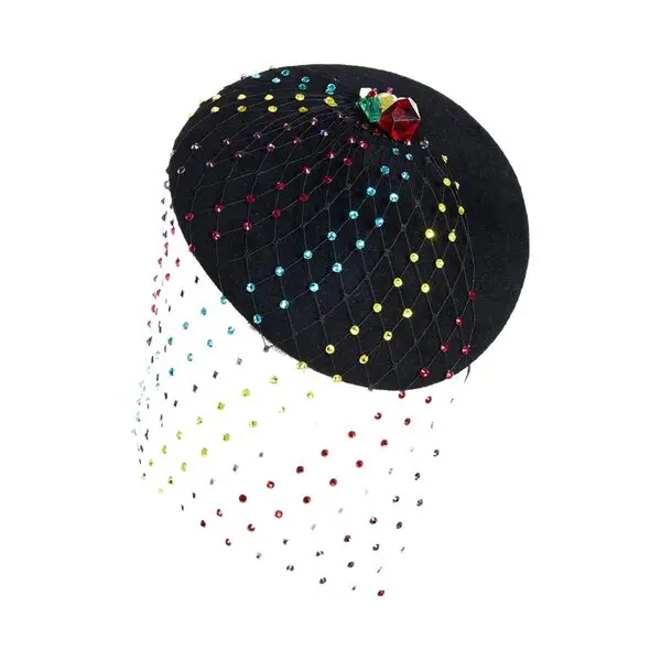 Victoria Grant Rainbow Veil - Black