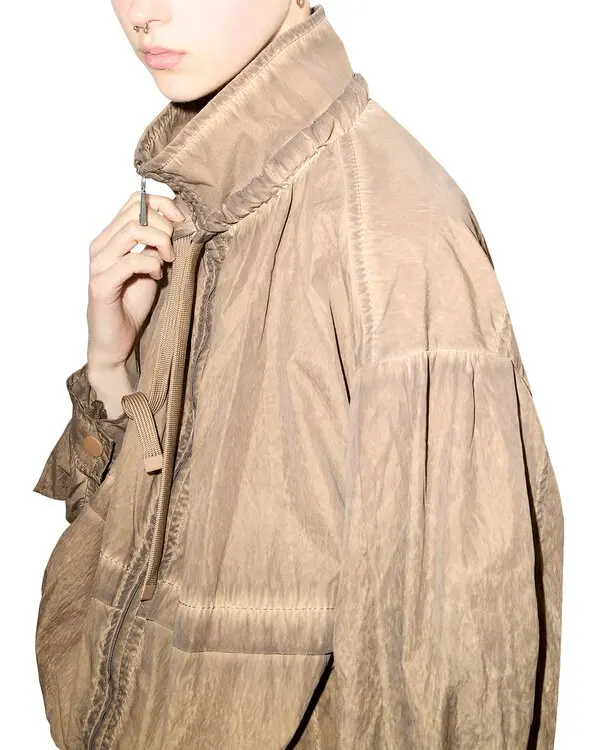 Max & Co. Visiera Nylon Oversized Bomber Jacket - Buck