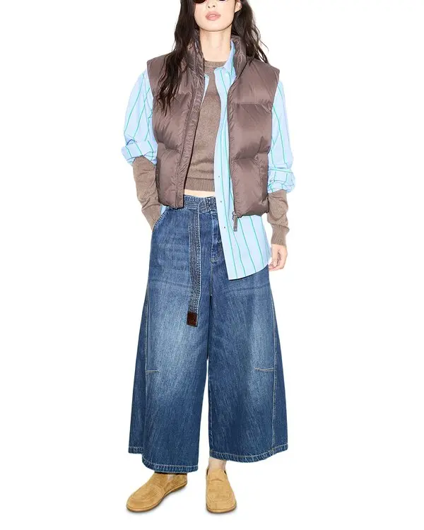 Max & Co. Epoche Mid Rise Belted Wide Leg Jeans
