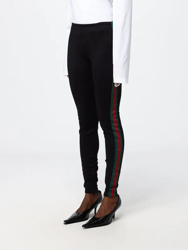 Gucci High-waisted Technical Jersey Leggings With Web Stripe