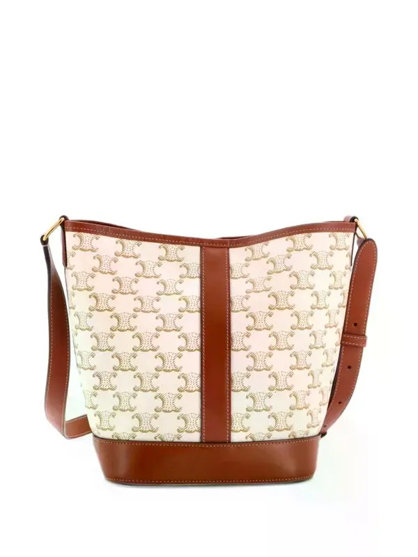 Celine Triomphe Coated Canvas Small Bucket Bag