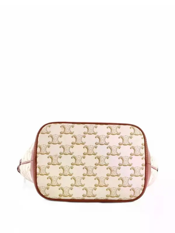 Celine Triomphe Coated Canvas Small Bucket Bag