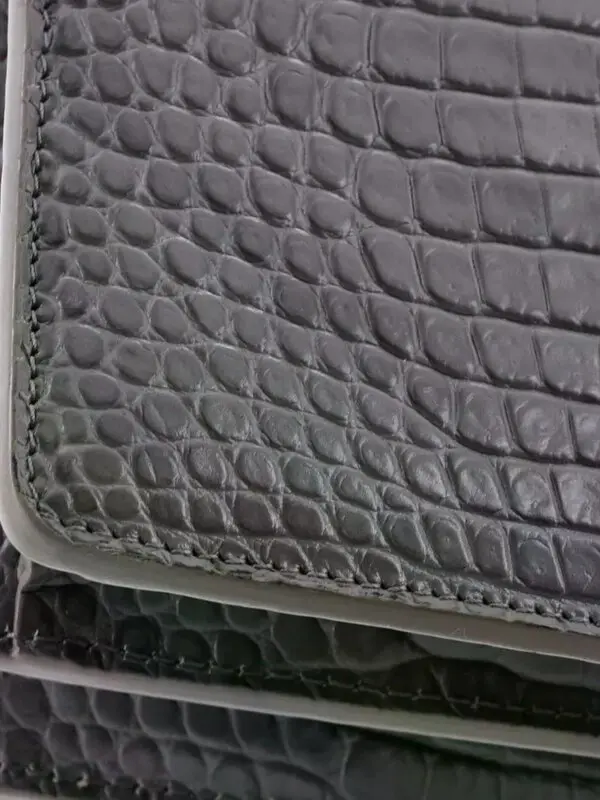 Saint Laurent Sunset Crocodile Embossed Leather Medium Crossbody Bag