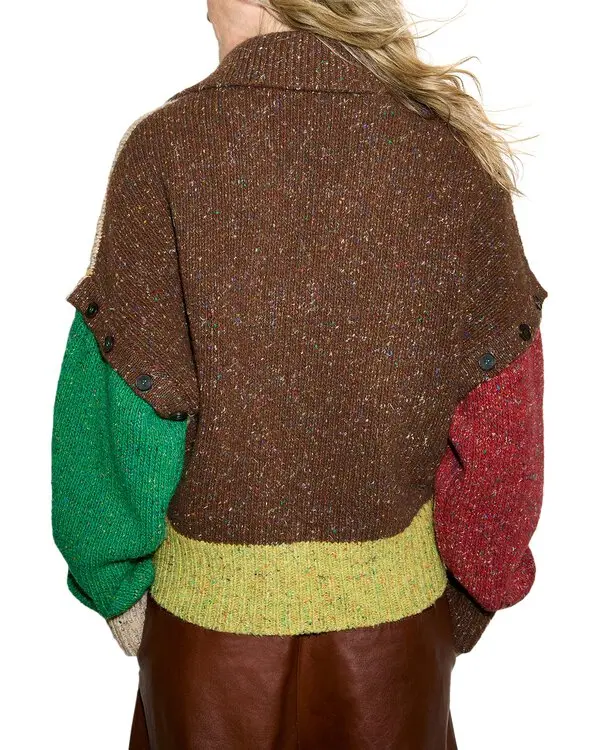 Max & Co. Fiabe Wool Detachable Sleeve Cardigan