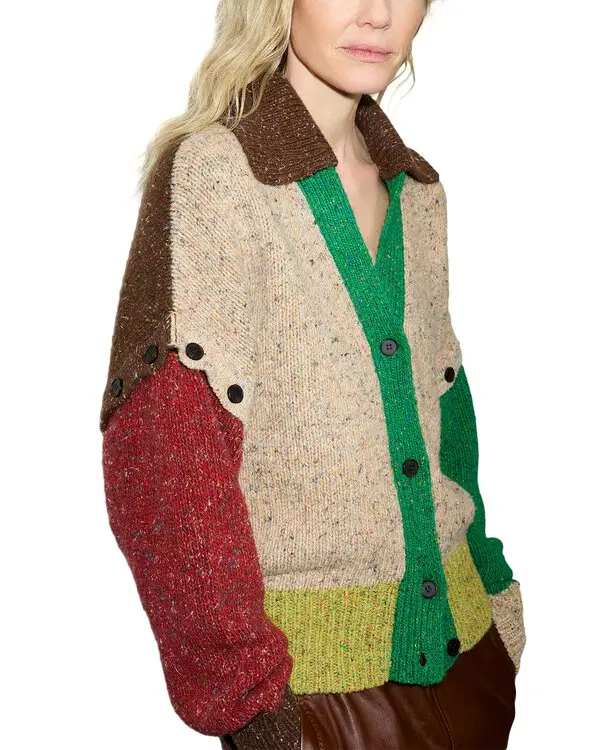 Max & Co. Fiabe Wool Detachable Sleeve Cardigan
