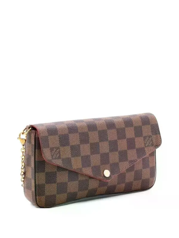 LOUIS VUITTON Felicie Pochette Damier Crossbody Bag - Brown