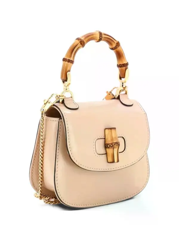 Gucci Bamboo 1947 Top Handle Bag Leather Mini Shoulder Bag