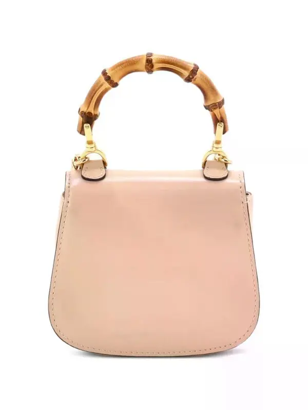 Gucci Bamboo 1947 Top Handle Bag Leather Mini Shoulder Bag - Neutrals