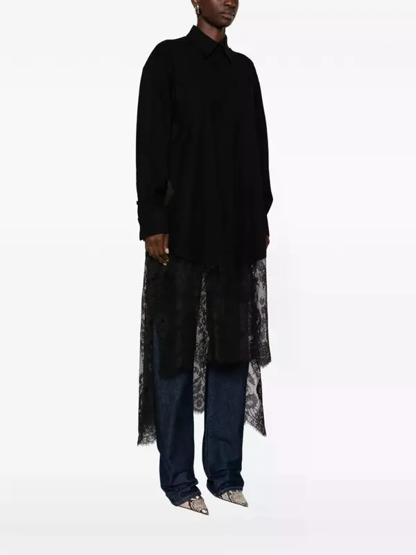 Zimmermann Valiant Lace-panelled Long-line Shirt