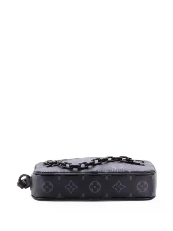 LOUIS VUITTON Pochette Volga Monogram Eclipse Canvas Clutch Bag