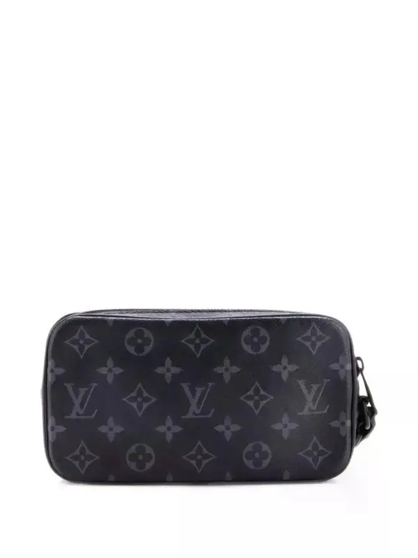 LOUIS VUITTON Pochette Volga Monogram Eclipse Canvas Clutch Bag