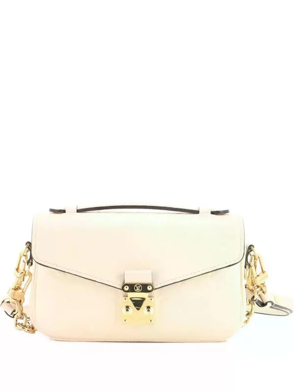 LOUIS VUITTON Pochette Metis Monogram Empreinte Leather East West Crossbody Bag - Neutrals
