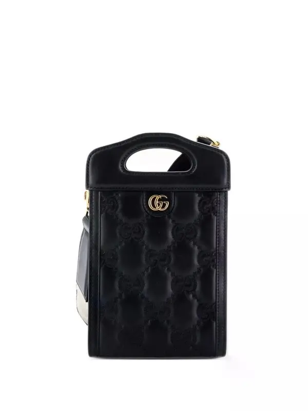 Gucci Top Handle Gg Matelasse Leather Mini Crossbody Bag