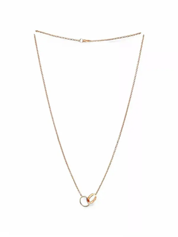 Cartier Love Interlocking 18k Rose Gold Necklace