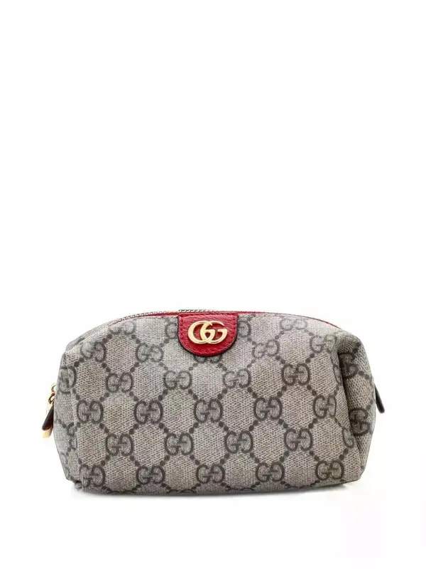 Gucci Ophidia Cosmetic Gg Coated Canvas Small Pouch - Brown
