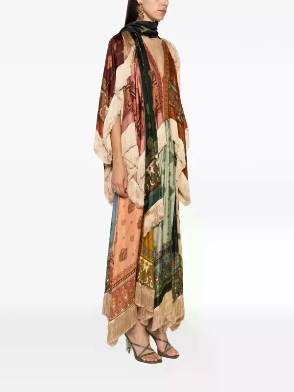 Zimmermann Valiant Paisley-print Fringed Maxi Dress