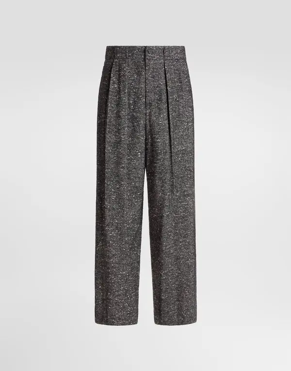 Dolce & Gabbana Textured Wool Blend Trousers