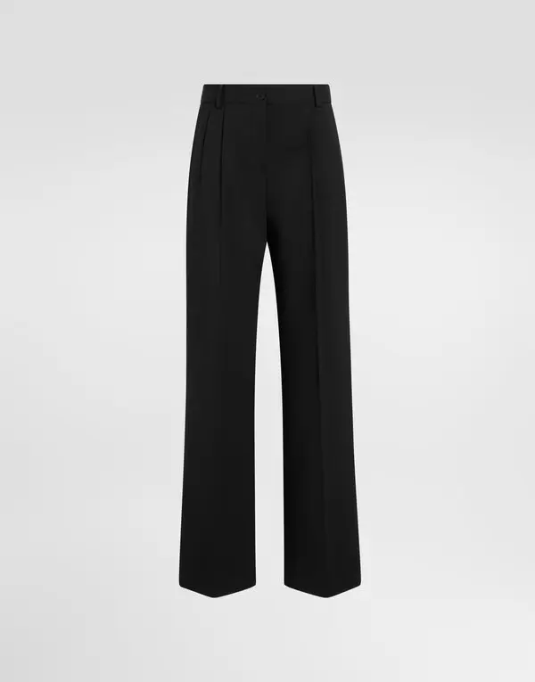 Dolce & Gabbana Micro-ribbed Trousers - Black
