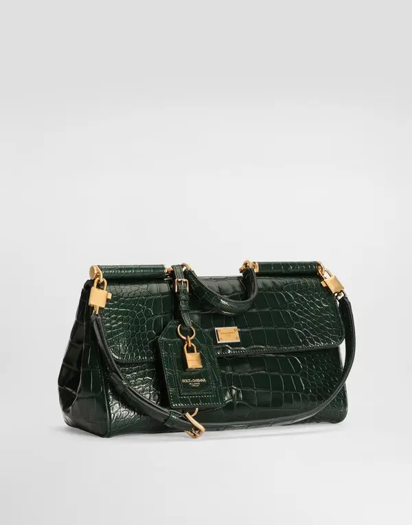 Dolce & Gabbana Medium My Sicily Alligator Handbag