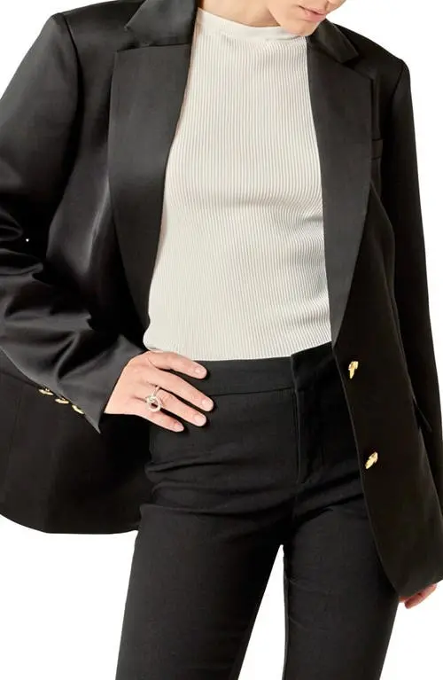 English Factory Heart Detailed Satin Blazer