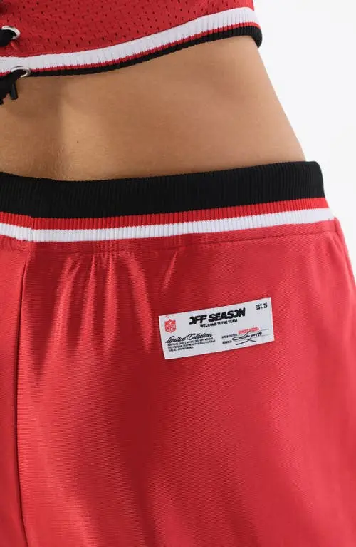 OFF SEASON Shiny Tricot Chevron Track Pants - Red