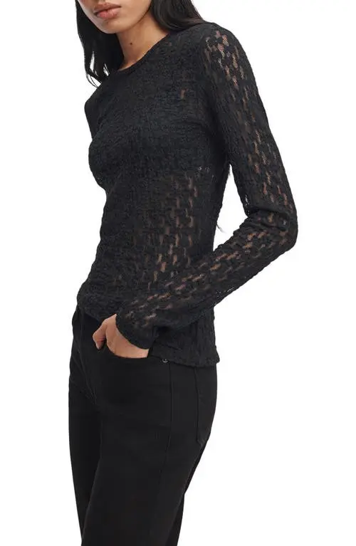 Rag & Bone Bardot Long Sleeve Lace Top