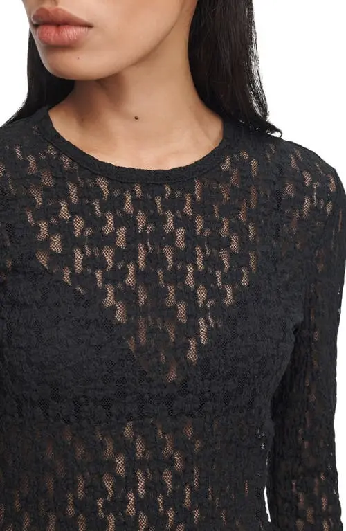 Rag & Bone Bardot Long Sleeve Lace Top
