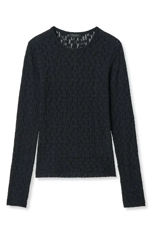 Rag & Bone Bardot Long Sleeve Lace Top