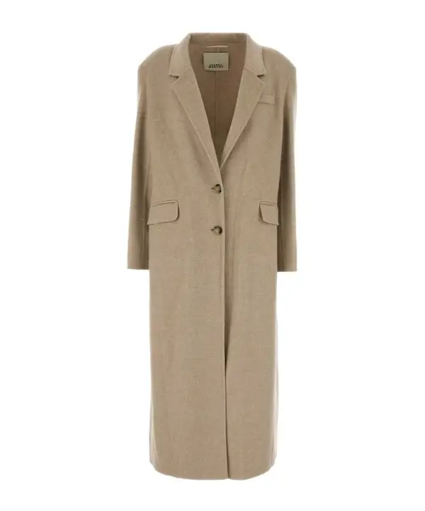 Isabel Marant Étoile Clesa Long Single-breasted Coat - Sand