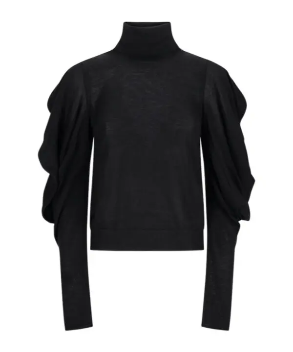 Blumarine Long-sleeved Sweater - Black