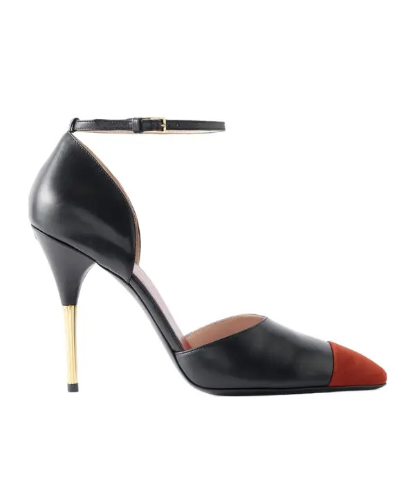 Valentino Garavani D'orsay Sinead Pumps In Goatskin And Suede 105mm