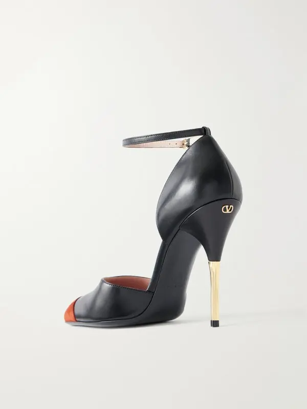 Valentino Garavani D'orsay Sinead Pumps In Goatskin And Suede 105mm