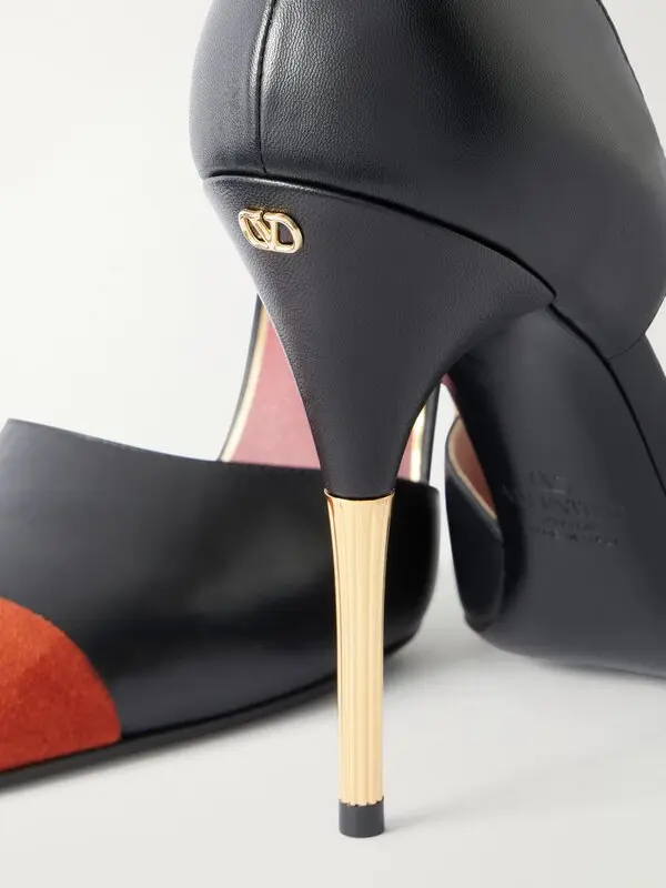 Valentino Garavani D'orsay Sinead Pumps In Goatskin And Suede 105mm