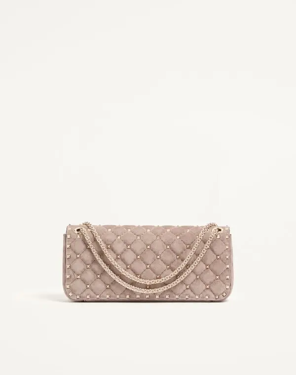 Valentino Garavani Rockstud Spike Medium Suede Shoulder Bag