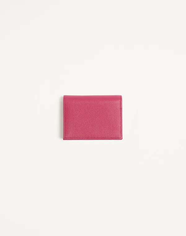 Valentino Garavani Vlogo Signature Grainy Calfskin Wallet
