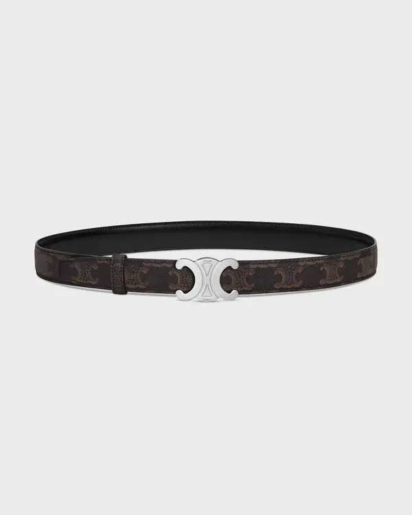 Celine Triomphe Buckle And Reversible Belt