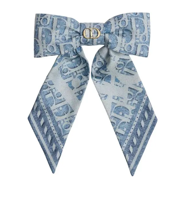 Dior Infini Denim Large Twist Bow
