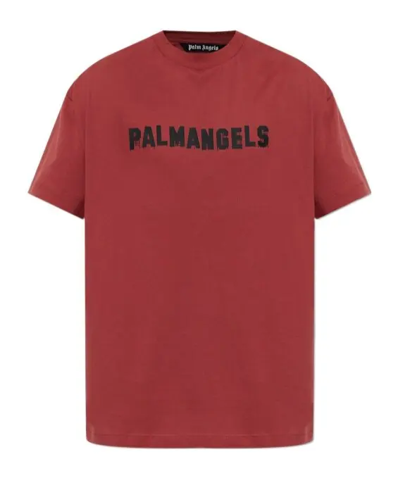 Palm Angels Logo Print T-shirt - Red