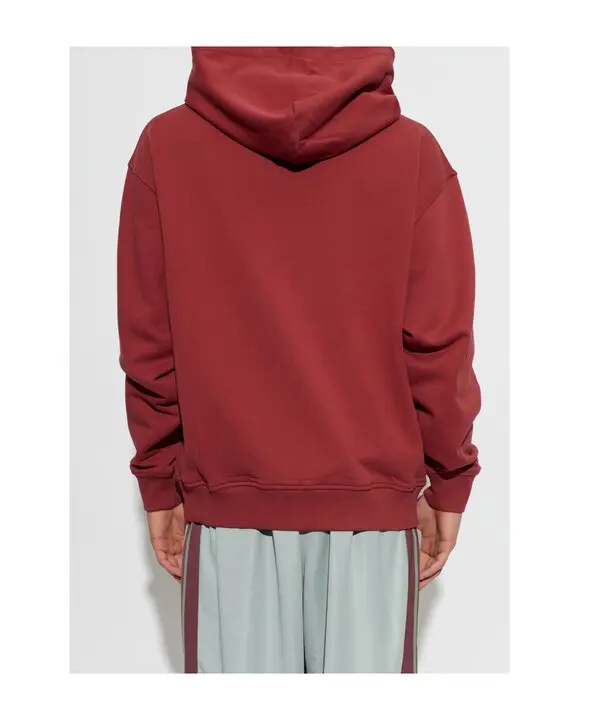 Palm Angels Logo Printed Hoodie - Red