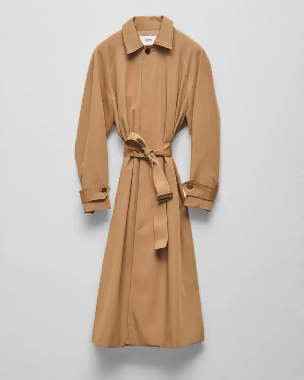 Celine Fluid Balmacan In Gabardine