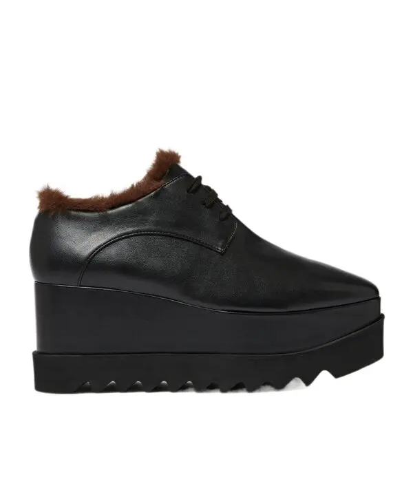 Stella McCartney Elyse Faux-fur Lace-up Shoes - No