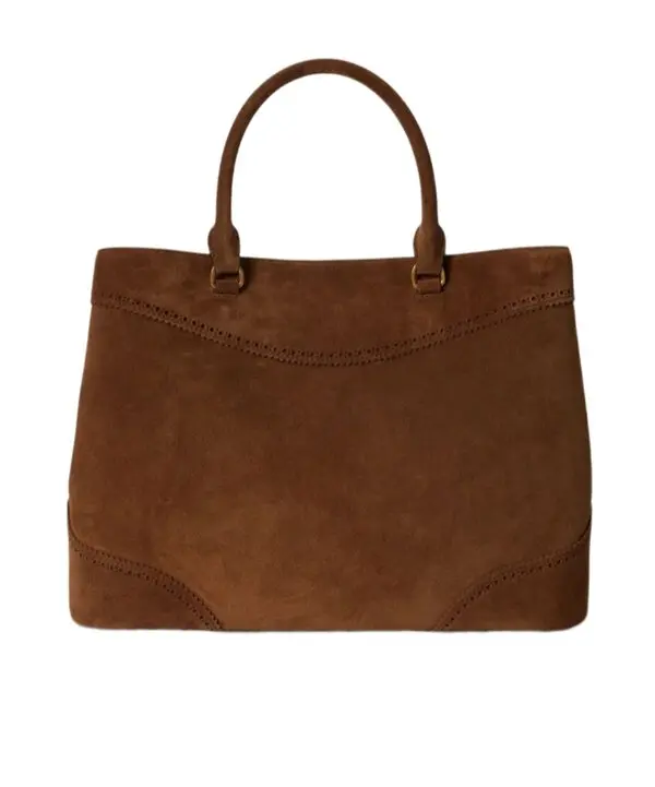 Ralph Lauren Large Marcy Suede Tote Bag