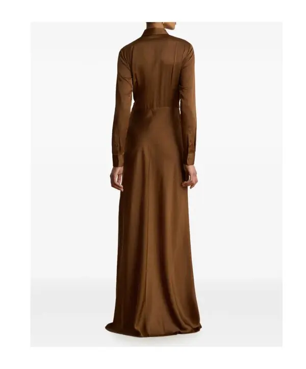 Ralph Lauren Ruffled Button-front Maxi Gown