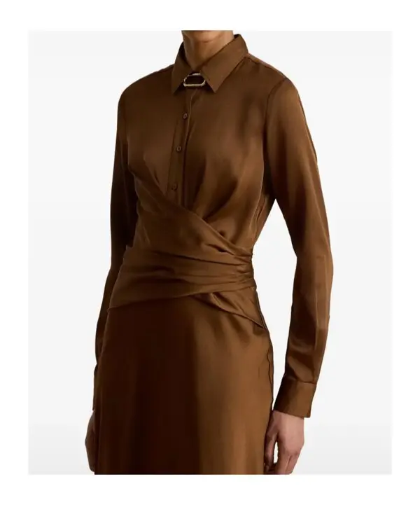 Ralph Lauren Ruffled Button-front Maxi Gown