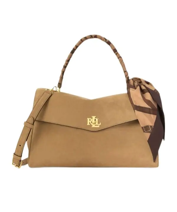 Ralph Lauren Small Farrah Suede Tote Bag - No